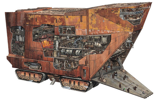 Juguete de papel del Sand Crawler de los Jawas » portal Ñoño